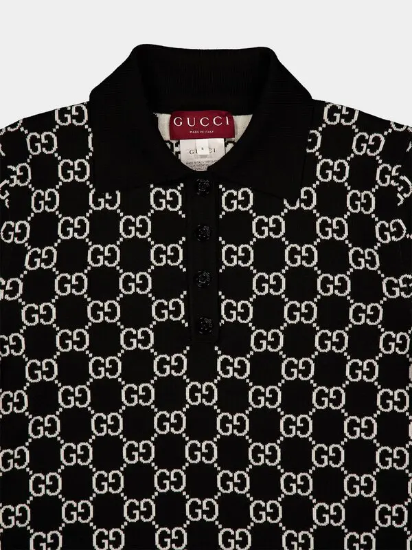 Gucci Reversible Gg Wool Polo Shirt