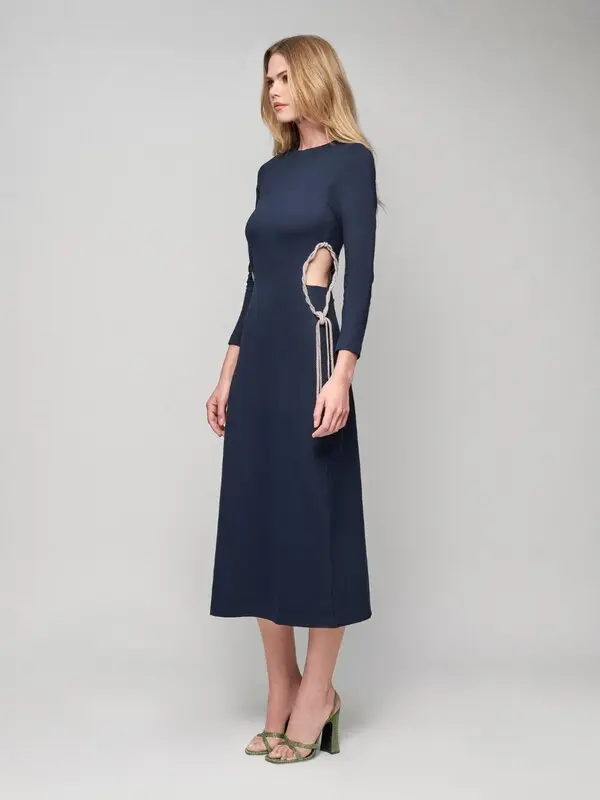 PAULA Eos Midi Dress With Cut-out Openings