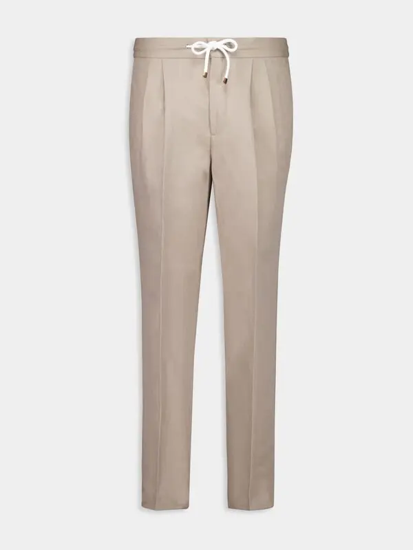 Brunello Cucinelli Tapered-leg Trousers - Beige