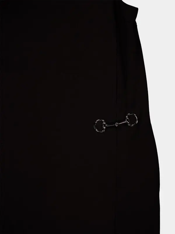 Gucci Horsebit Viscose Sable Dress