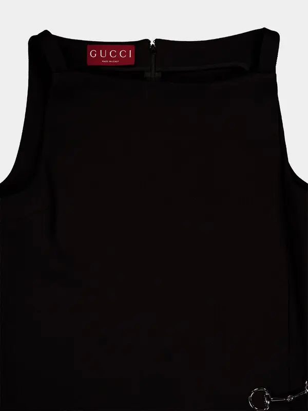 Gucci Horsebit Viscose Sable Dress