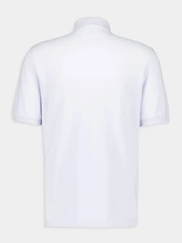 Brunello Cucinelli Light Short-sleeved Cotton Polo Shirt - Blue