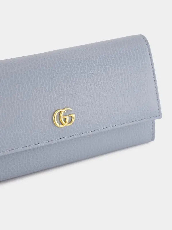 Gucci Light Double G Continental Wallet - Blue