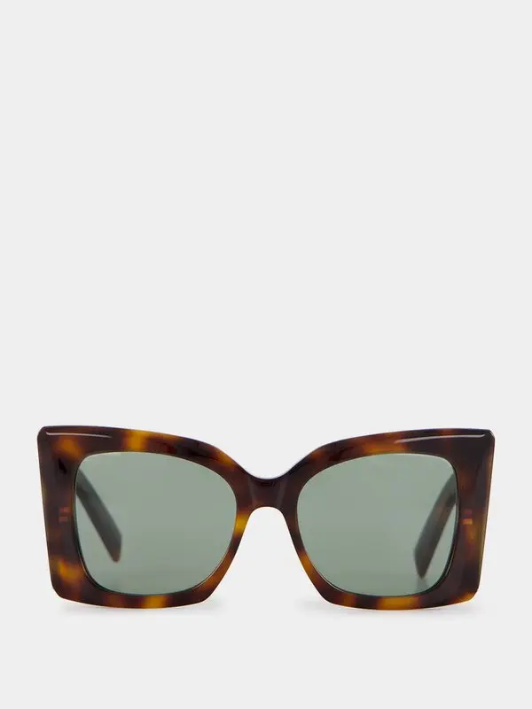 Saint Laurent Sl M119 Blaze Square Sunglasses - Brown