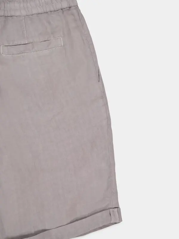 Brunello Cucinelli Linen Gabardine Bermuda Shorts - Grey