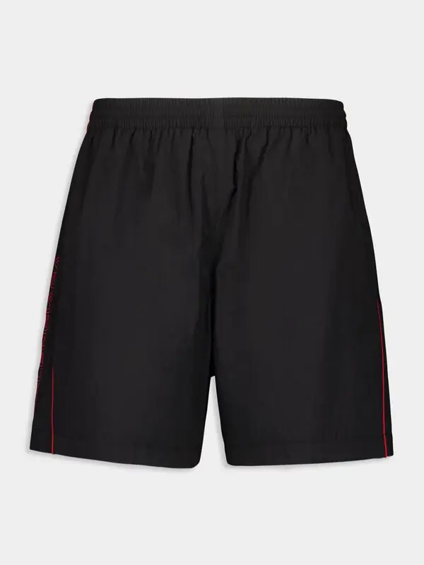 Balenciaga Washed Nylon Relaxed Fit Shorts - Black