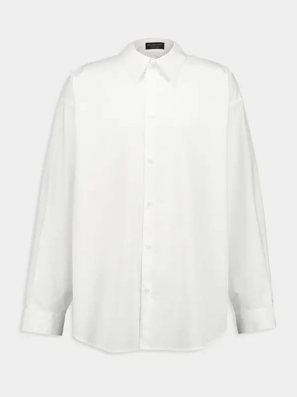 Balenciaga Minimal Poplin Shirt - White