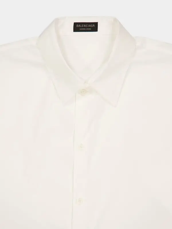 Balenciaga Minimal Poplin Shirt - White