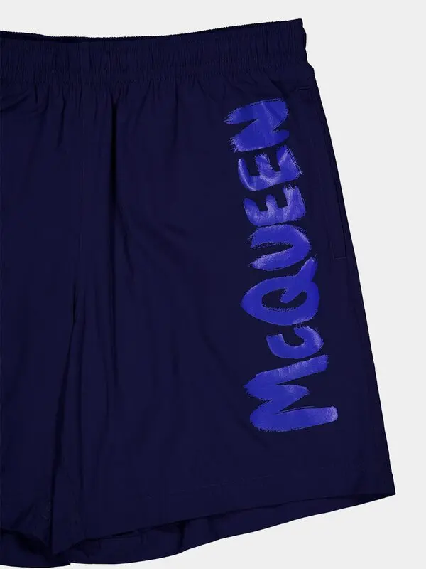 Alexander McQueen Logo-print Swim Shorts