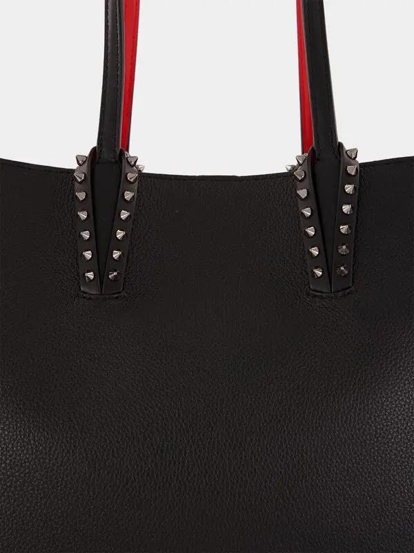 CHRISTIAN LOUBOUTIN Cabata Small Tote Bag With Spikes - Black