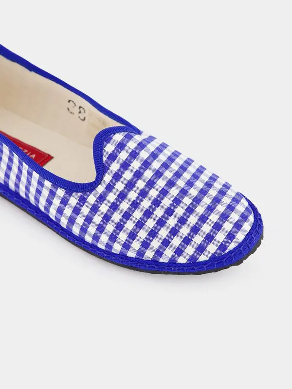 VIBI VENEZIA Checked Slip-on Loafers - Blue
