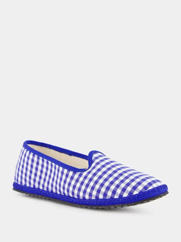 VIBI VENEZIA Checked Slip-on Loafers - Blue
