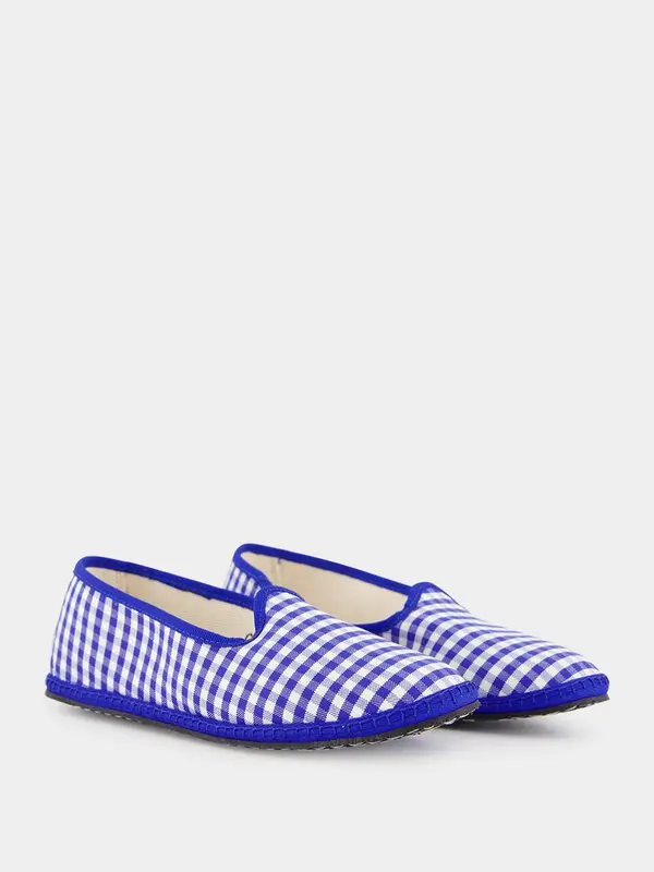 VIBI VENEZIA Checked Slip-on Loafers - Blue