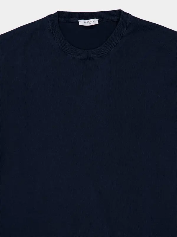 Boglioli Cotton Crew-neck Jumper - Blue