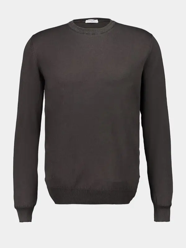 Boglioli Cotton Crew-neck Jumper - Green