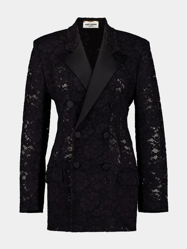 Saint Laurent Lace Double-breasted Jacket