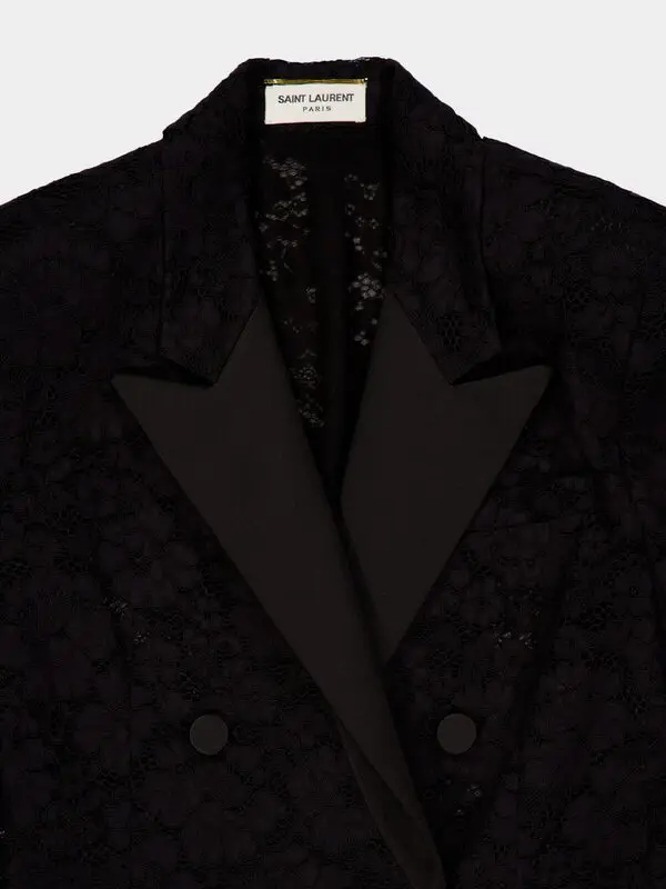 Saint Laurent Lace Double-breasted Jacket