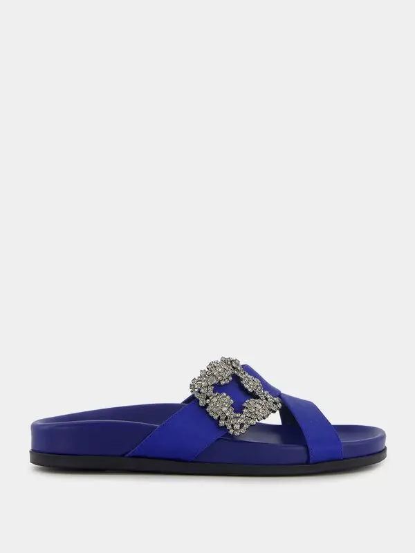 Manolo Blahnik Chilanghi Flat Sandals - Blue