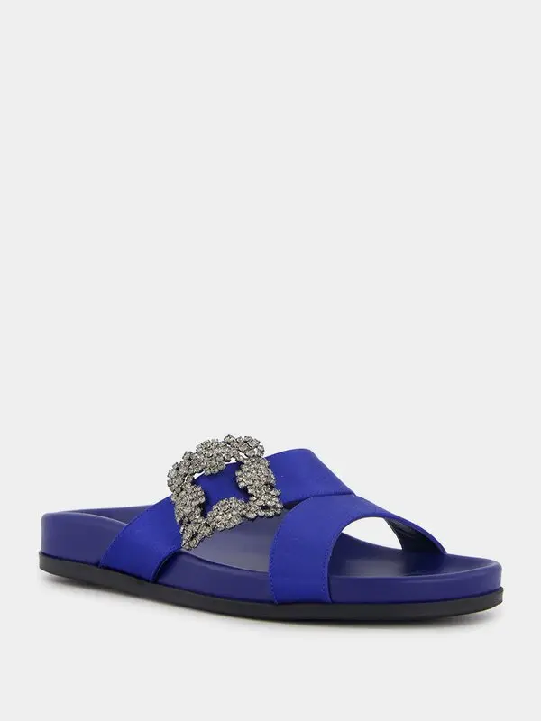 Manolo Blahnik Chilanghi Flat Sandals - Blue