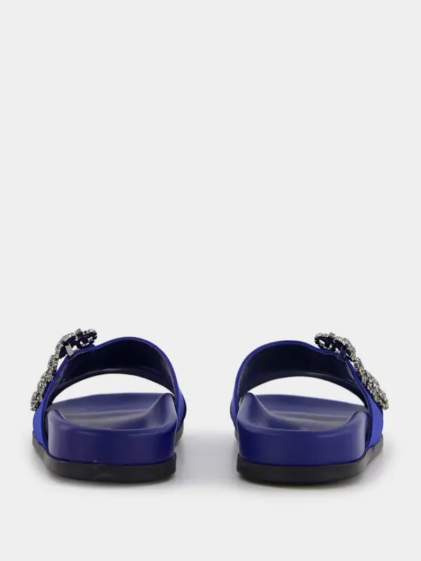 Manolo Blahnik Chilanghi Flat Sandals - Blue