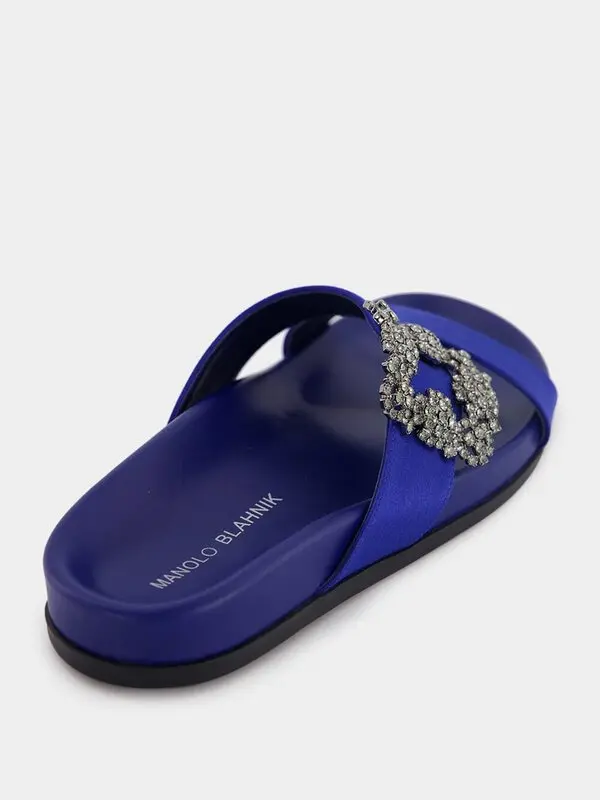Manolo Blahnik Chilanghi Flat Sandals - Blue