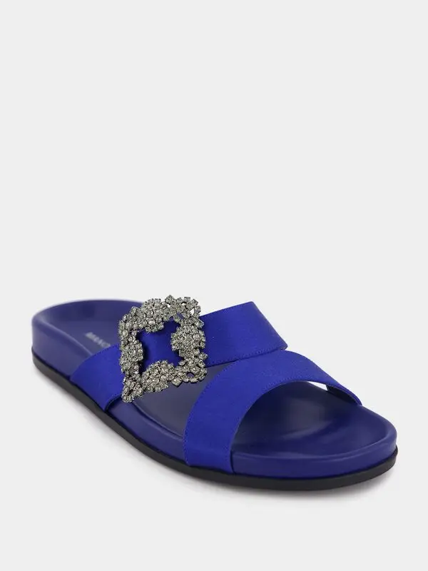 Manolo Blahnik Chilanghi Flat Sandals - Blue