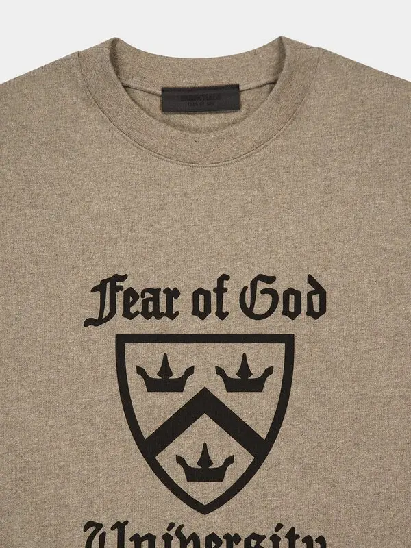 Fear Of God University Heather Gray Cotton T-shirt