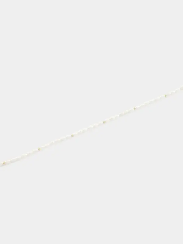 Valentino Garavani Ovalette Necklace In Metal, Pearls, And Enamel - Gold