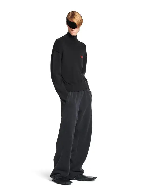 Balenciaga Oversized Sweater With Embroidered Laurel Artwork