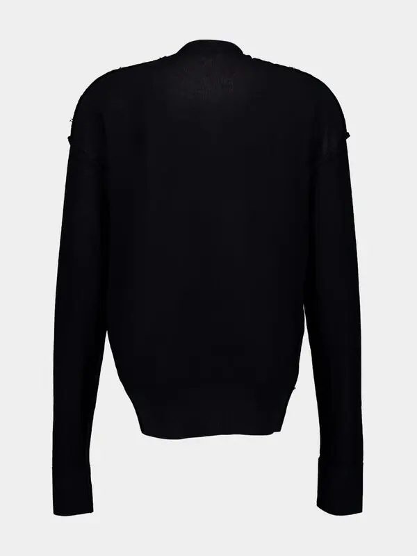 Balenciaga Oversized Sweater With Embroidered Laurel Artwork