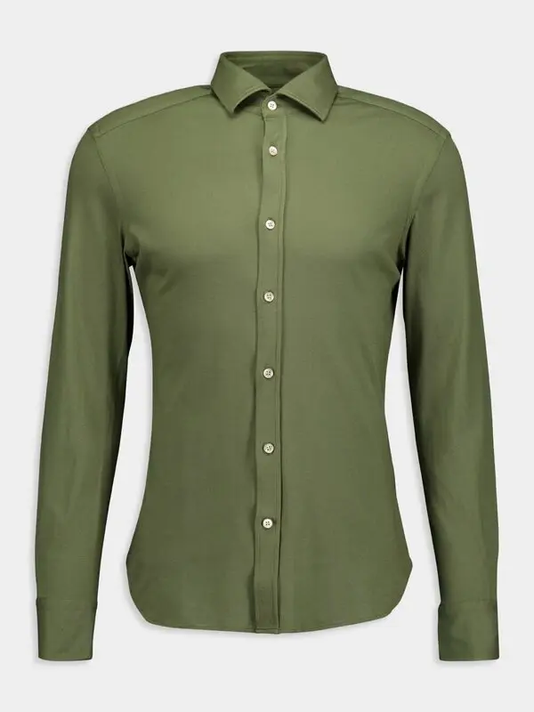 Boglioli Classic Collar Cotton Shirt - Green