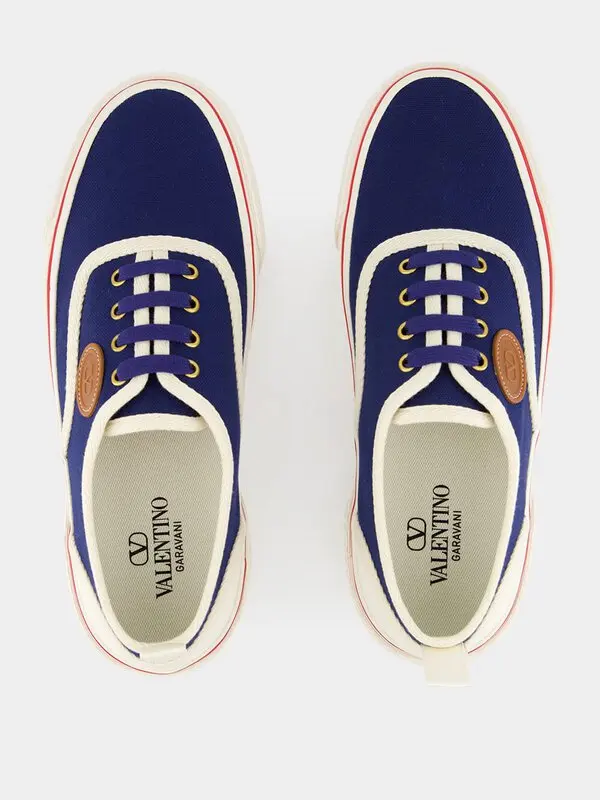 Valentino Garavani Nojoke Canvas Trainers - Blue