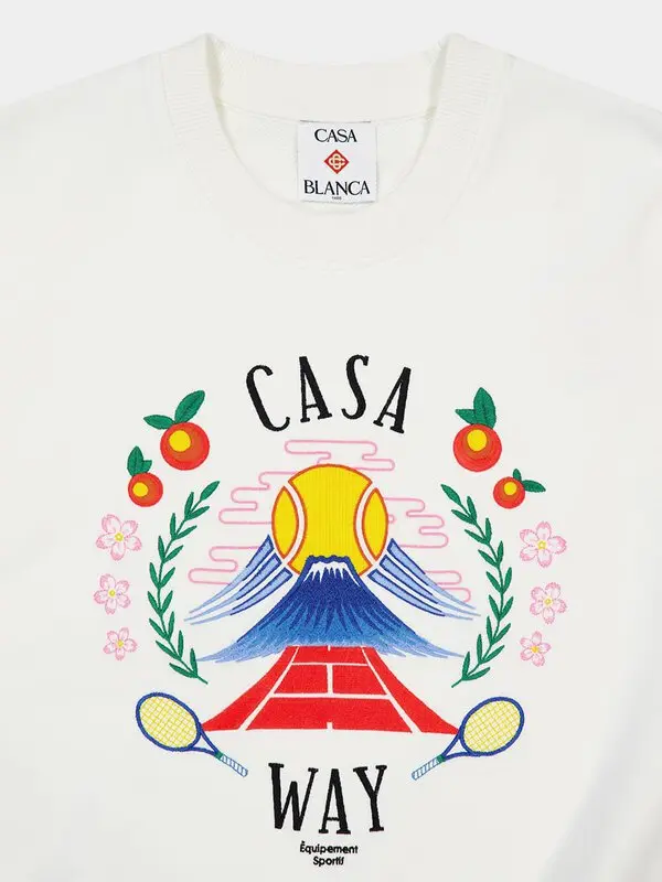 Casablanca Casa Way Mountain Print Sweatshirt - White