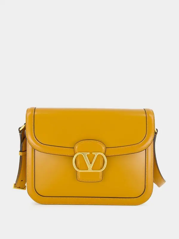 Valentino Garavani 9to5 Leather Shoulder Bag - Orange