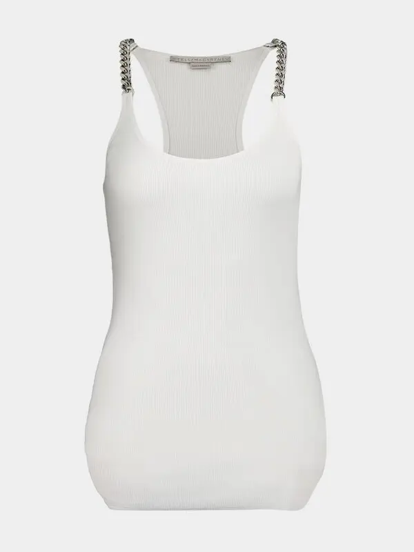 Stella McCartney Tank Top With Chain Straps - White