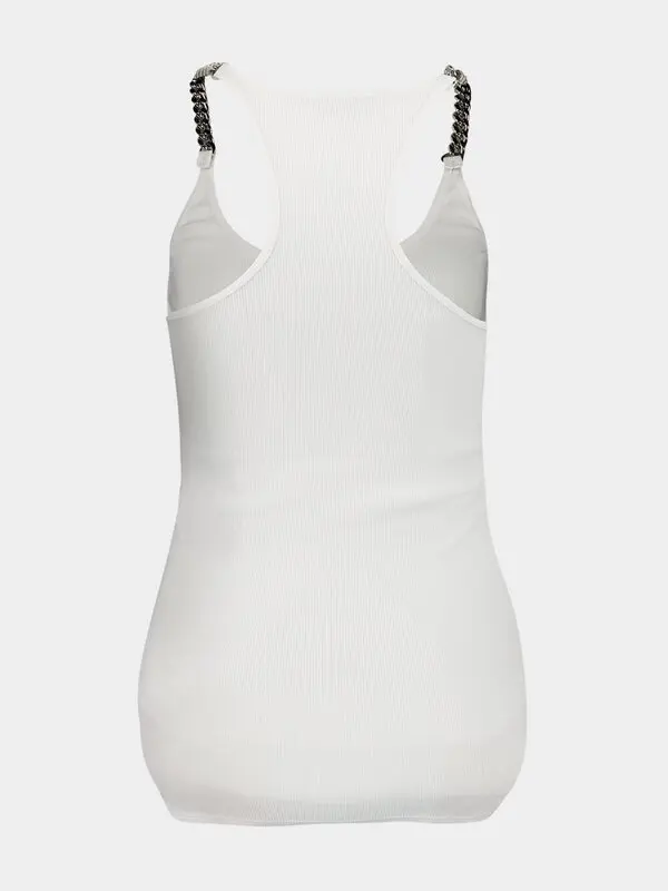 Stella McCartney Tank Top With Chain Straps - White