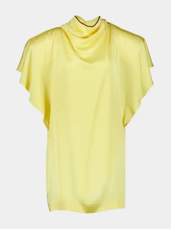 Stella McCartney Tie Neck Mini Dress - Yellow