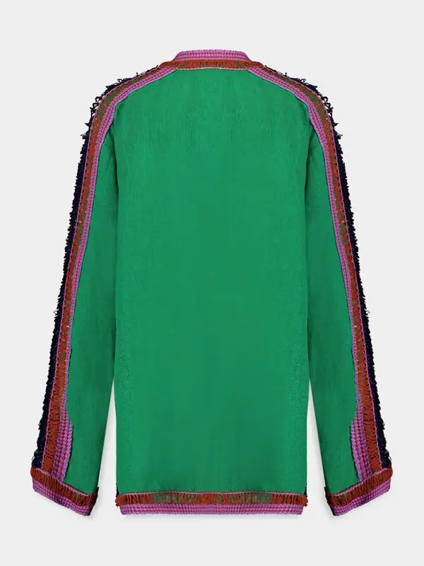 PAULA Myosolis Jolly Linen Top With Embroidered Patches