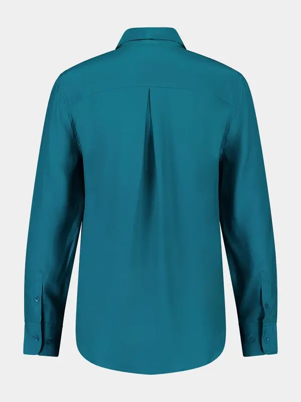 PAULA Ametista Botanical Silk Shirt - Green