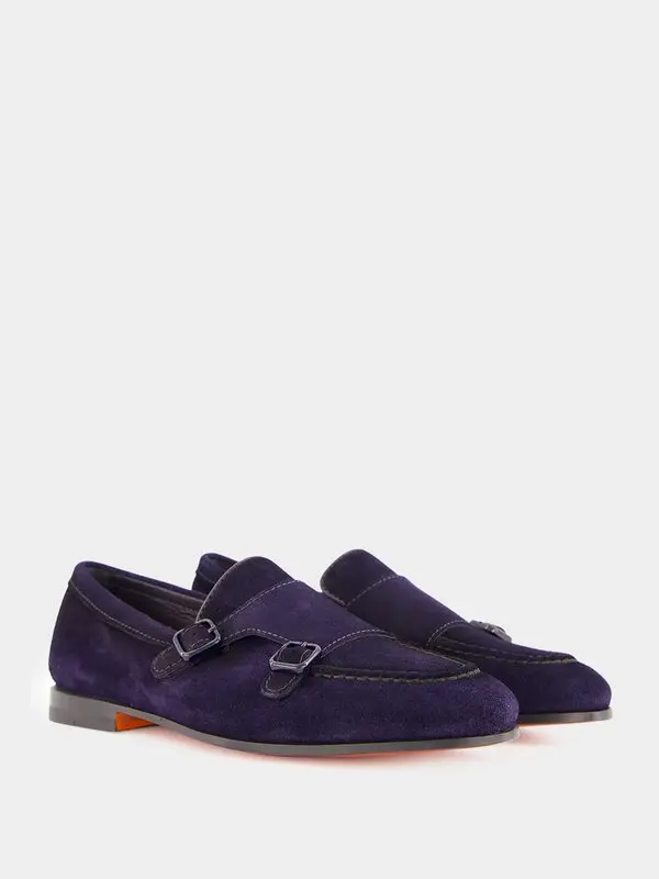 Santoni Suede Formal Loafers