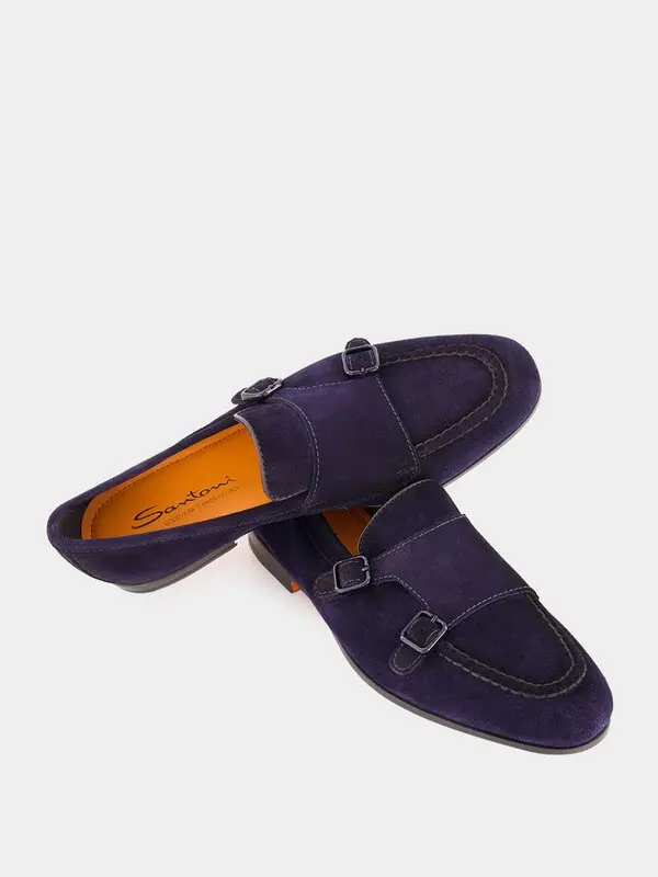 Santoni Suede Formal Loafers