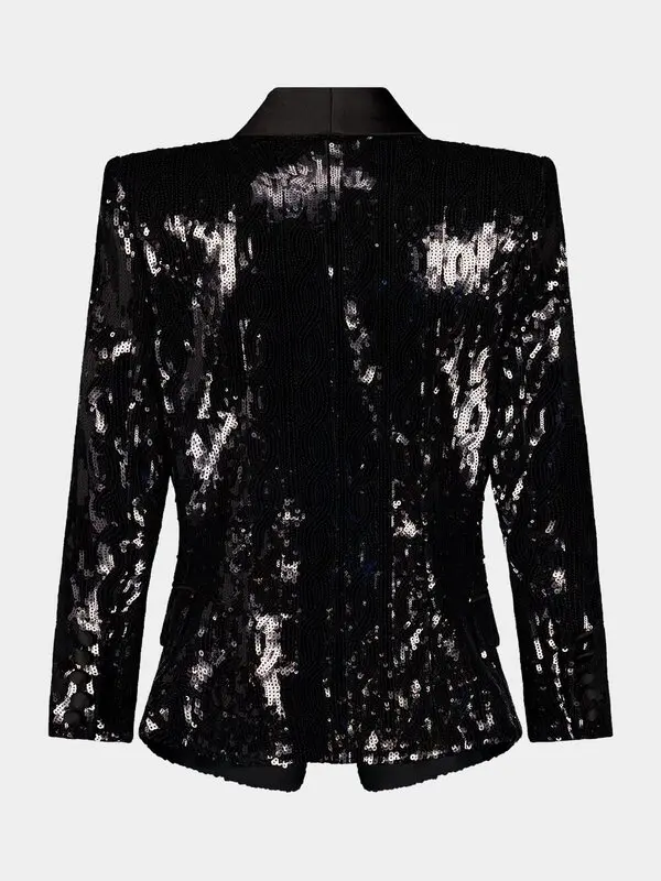 Balmain Sequined Blazer With Shoulder Pads