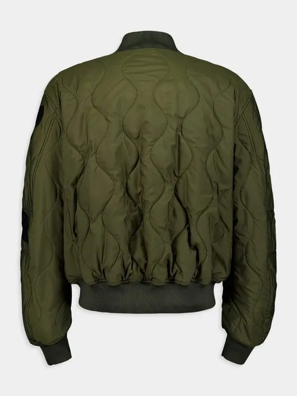 Alexander McQueen Orchid Bomber Jacket - Green