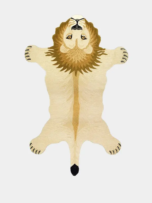 DOING GOODS Extra Large Lion Rug - Brown