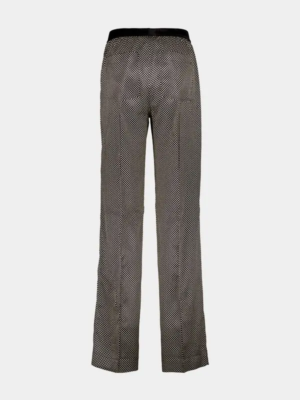 TOM FORD Polka Dot Silk Satin Pj Pants - Black
