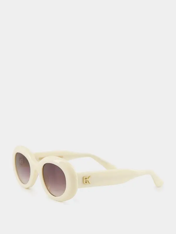 EMMANUELLE KHANH Malibu Queen Sunglasses - White