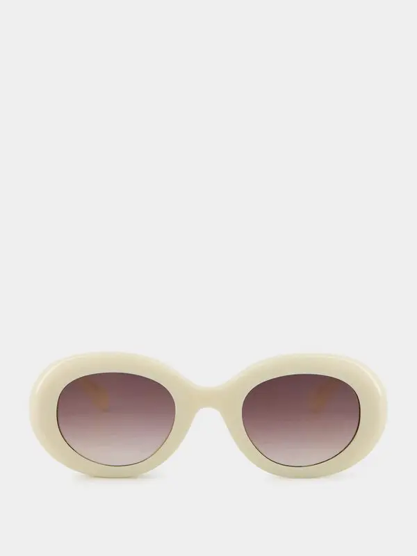EMMANUELLE KHANH Malibu Queen Sunglasses - White