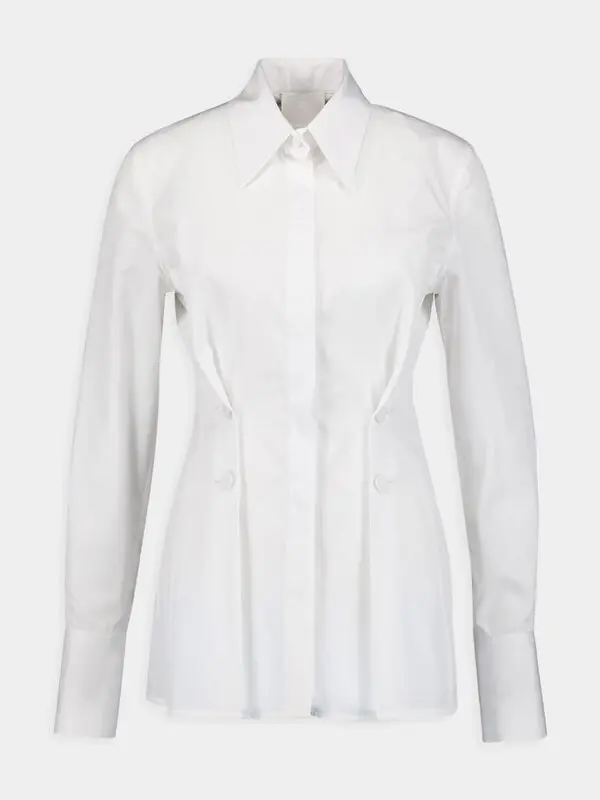 Givenchy Pleated Effect Poplin Shirt - White