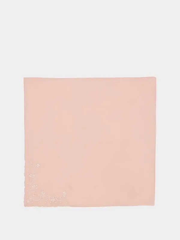 HOUSE OF CAPRICORN Hand-embroidered Santana Cotton Napkin - Pink