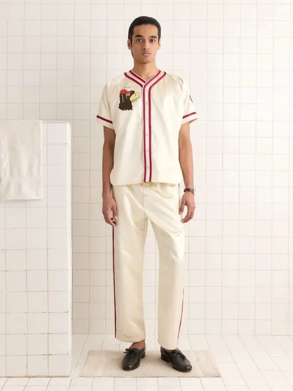 BODE Redtail Baseball Shirt - Cream